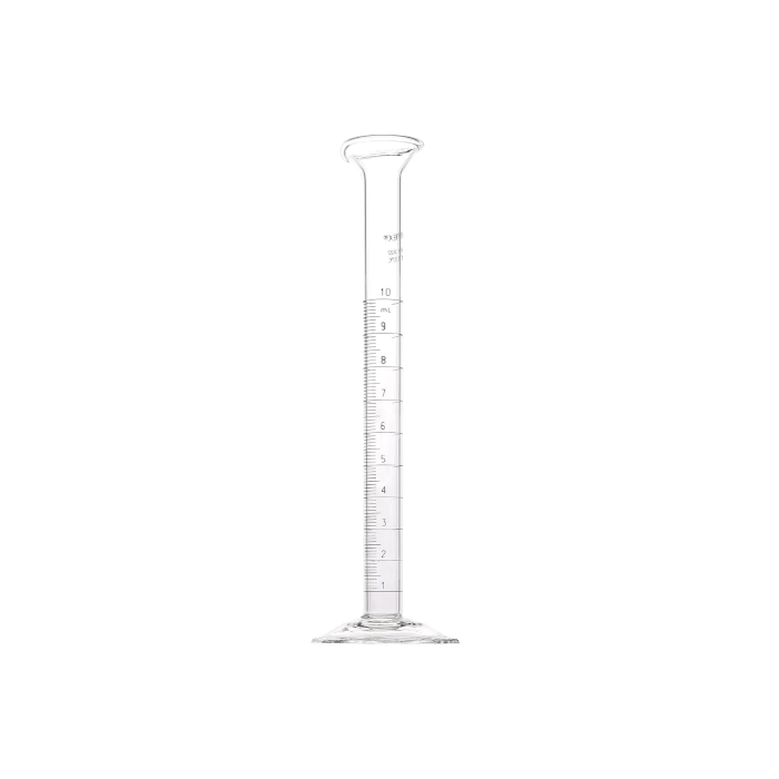 10mL Graduated Cylinder, Funnel Top, Hexagonal Base